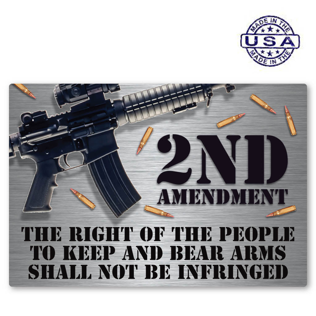 Patriotic Right to Bear Arms Second Amendment Rectangle Magnet (5" x 4 ...